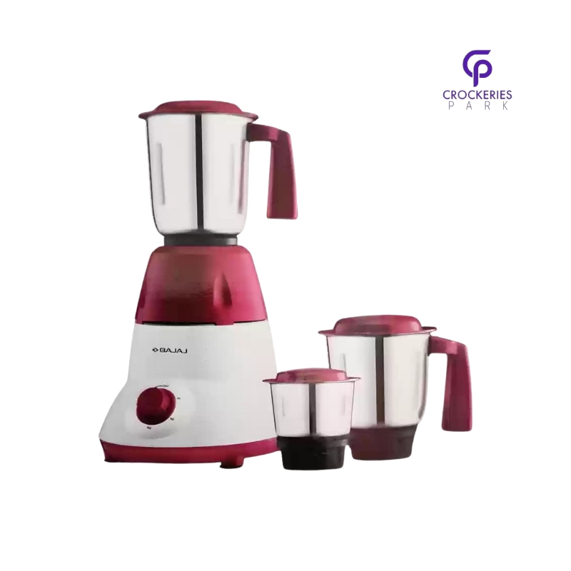 Crockeries Park - Bajaj Mixer Grinder GX 3702 750W 3 Jars - Crimson Red